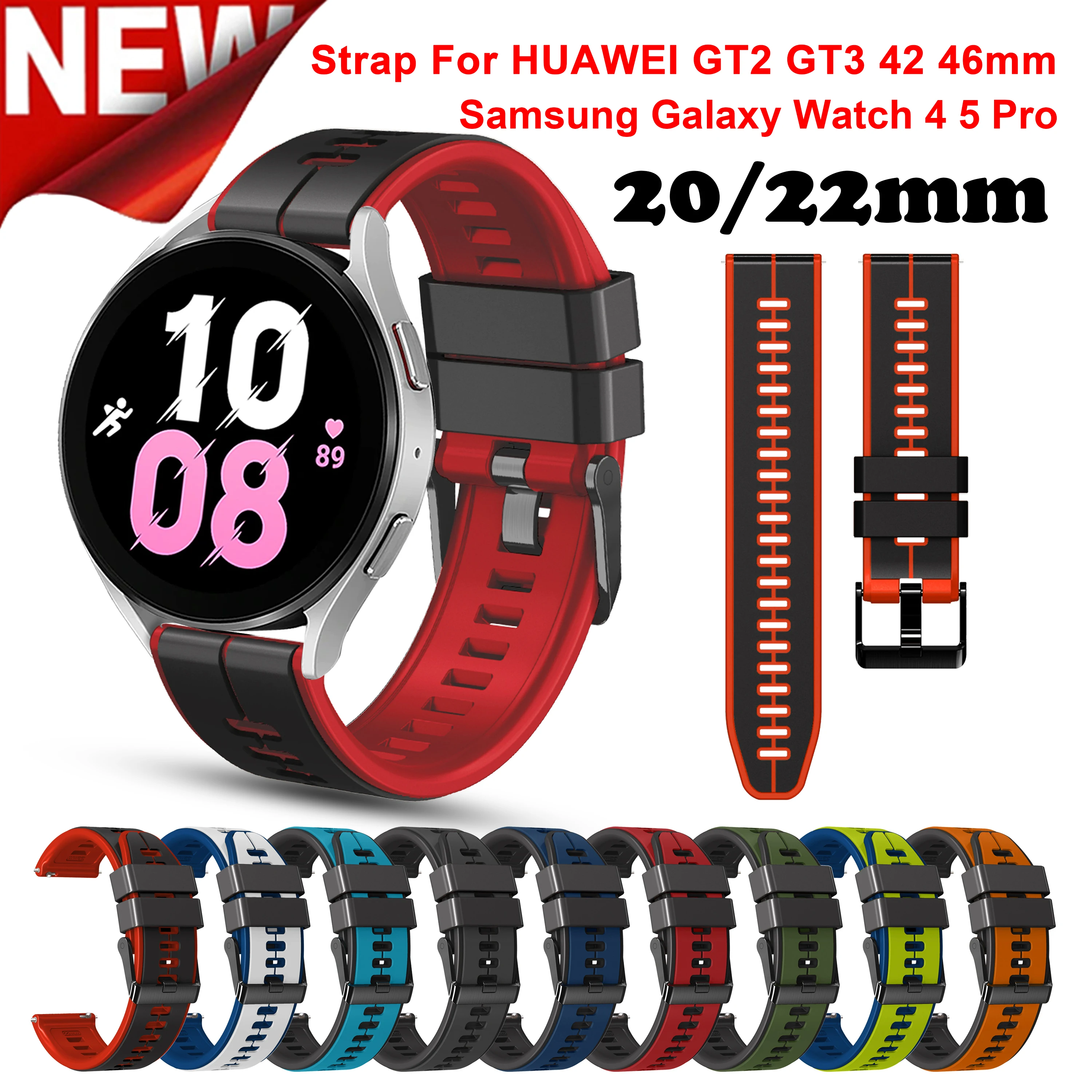 New 20mm 22mm Strap for Huawei GT3 46MM GT 2 Pro 42MM watch band ...
