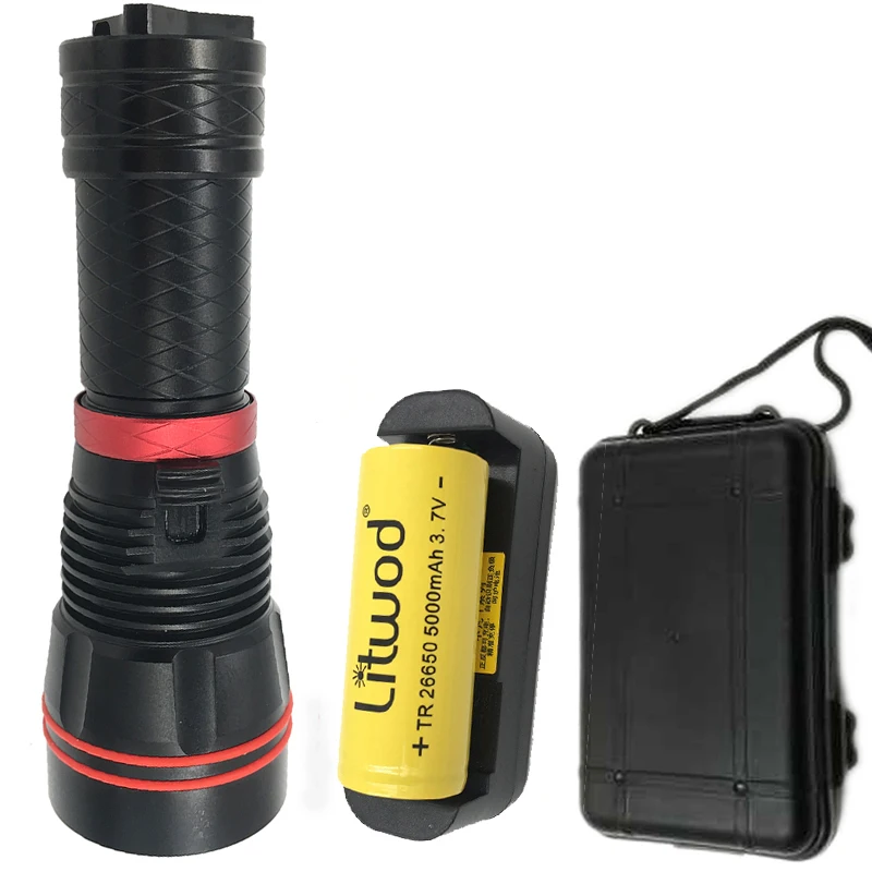 Waterproof Ipx8 Underwater Led Flashlight Diving | Xm L2 Flashlight ...