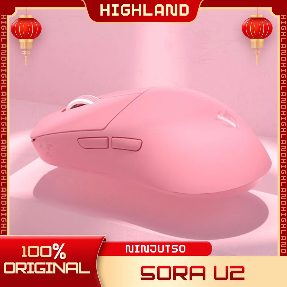 Ninjutso-Sora-V2-Pink-Gamer-Mouse-Wireless-Mouse-2Mode-FPS-39g ...