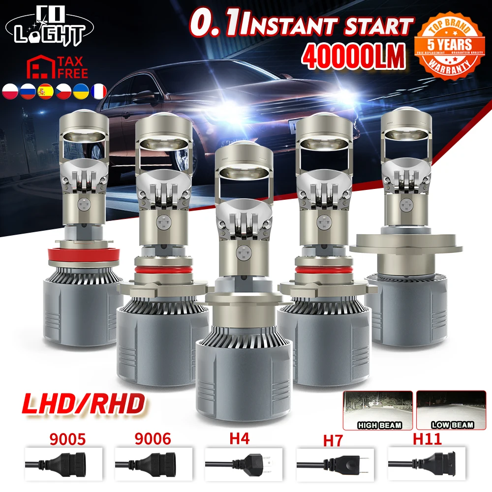 CO LIGHT Canbus H4 H7 LED Super Mini Projector Len H11 H8 H9 9005 9006 ...