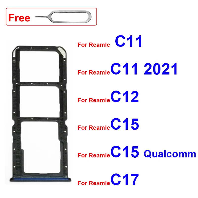 SIM-Card-Tray-For-Oppo-Realme-C11-2021-C12-C15-C17-Dual-SIM-Card-Socket ...