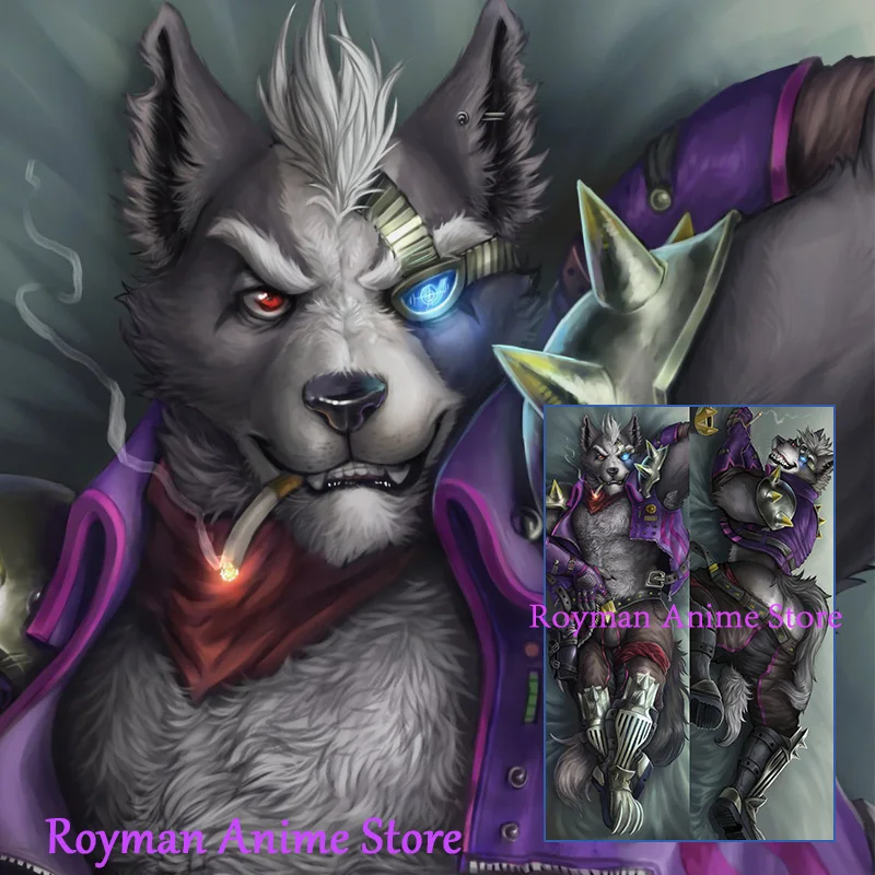 Furry Body Pillow Furry Dakimakura Wolf Dakimakura Pillow Cover Pillow Case Pillow