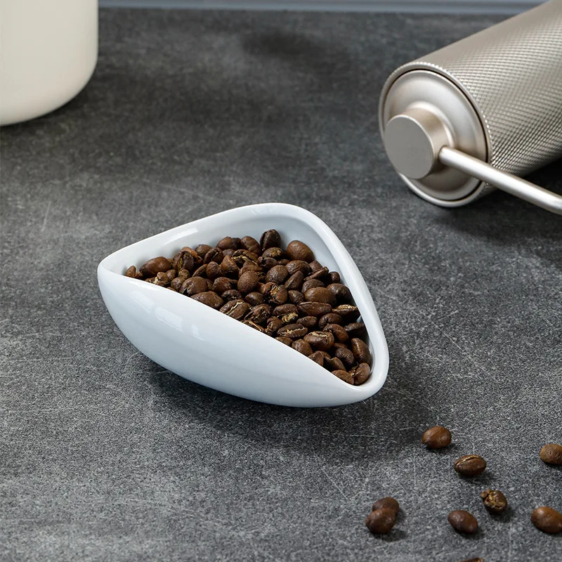 Coffee-Beans-Dose-Trays-Pure-White-Pottery-Teaspoon-Tea-Separator ...
