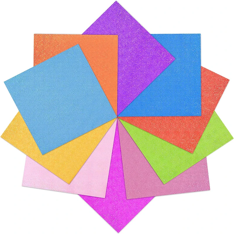 50pcs-Origami-Iridescent-Papers-Glitter-Craft-Paper-Handcraft-Paper ...