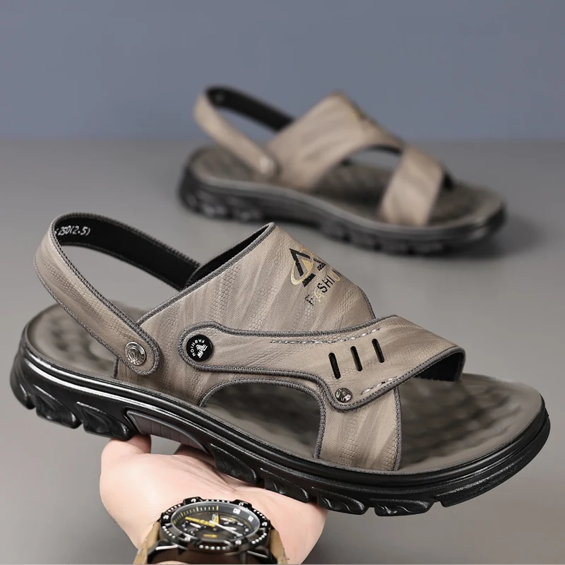 Men-s-Summer-sandals-outdoor-2024-New-Men-s-Sandals-Men-Leather-Beach ...