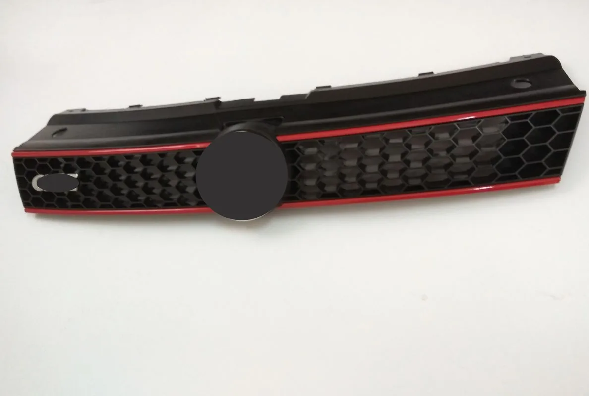 Central-Sport-Grille-GTI-Design-Black-Honey-Comb-Red-Stripe-For-Vw ...