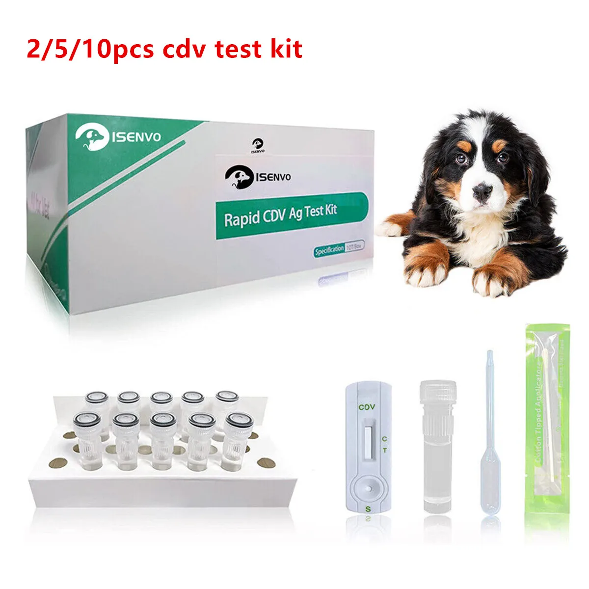 2/ 5/10 PACK Canine CDV Rapid Test Kit Home Tests For Dogs & Cats Pet ...