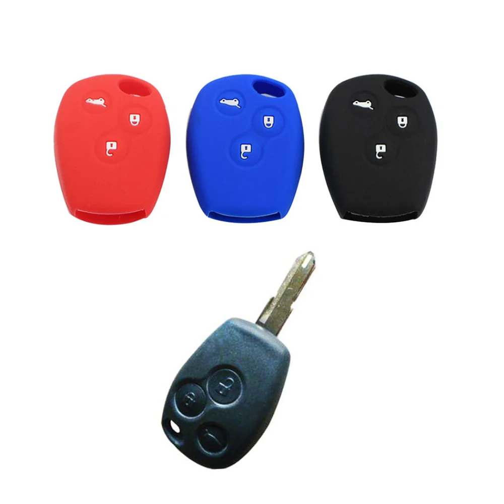3-Buttons-Silicone-Rubber-Car-Remote-Key-Case-Cover-for-RENAULT-Clio ...