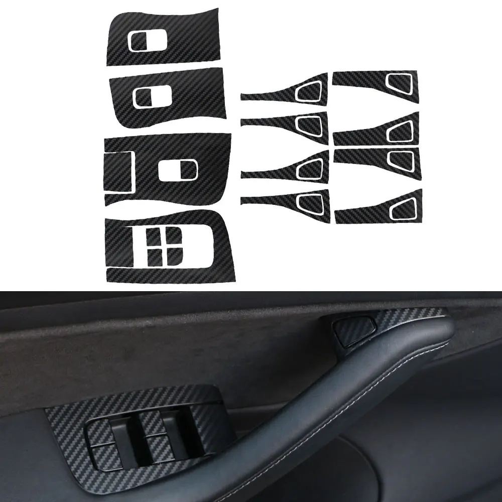 For-Tesla-Model-3-Y-Door-Switch-Button-Sticker-Window-Lift-Panel-Door ...