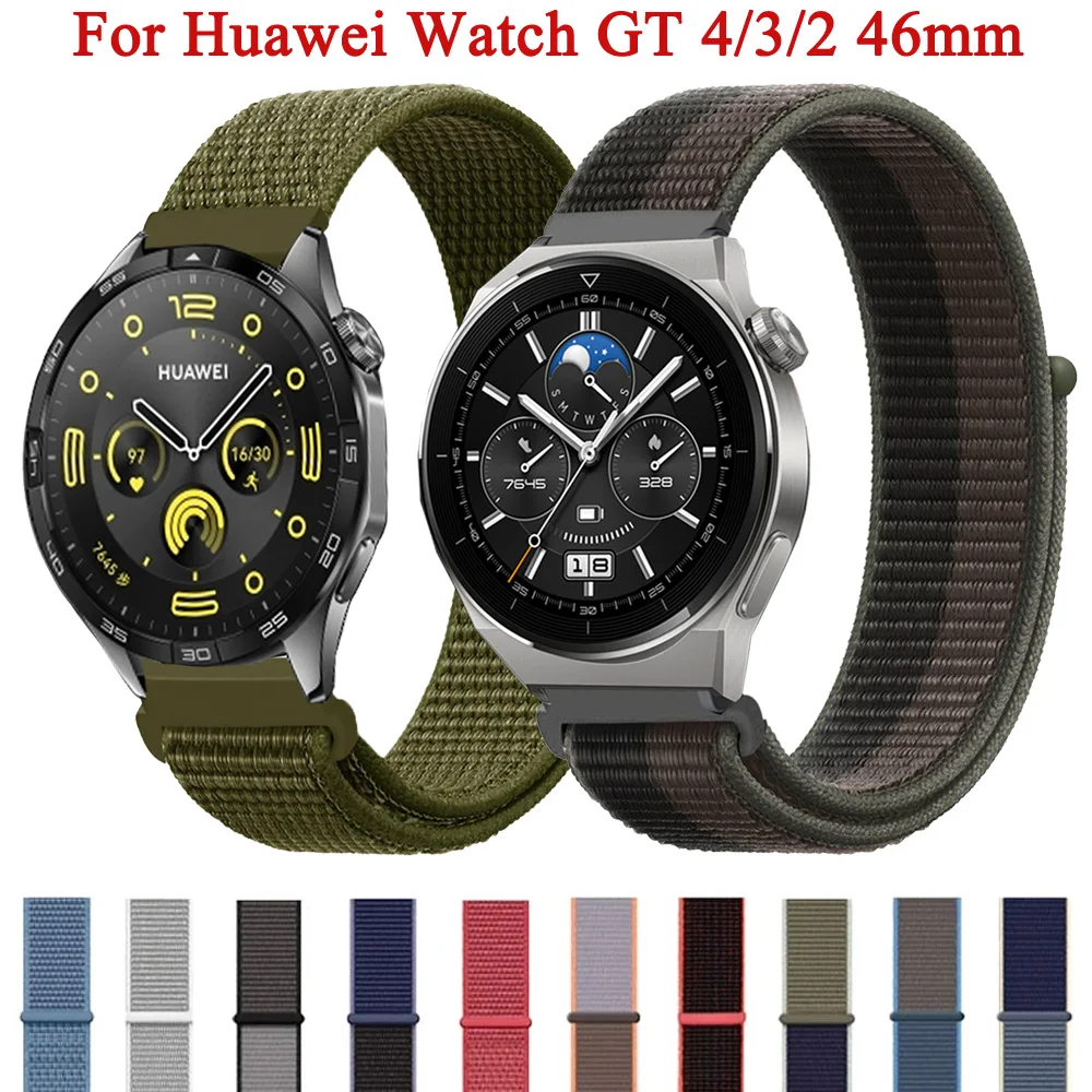 22mm-Nylon-Strap-For-Huawei-Watch-GT4-GT3-GT2-46mm-Sport-Watchband-for ...