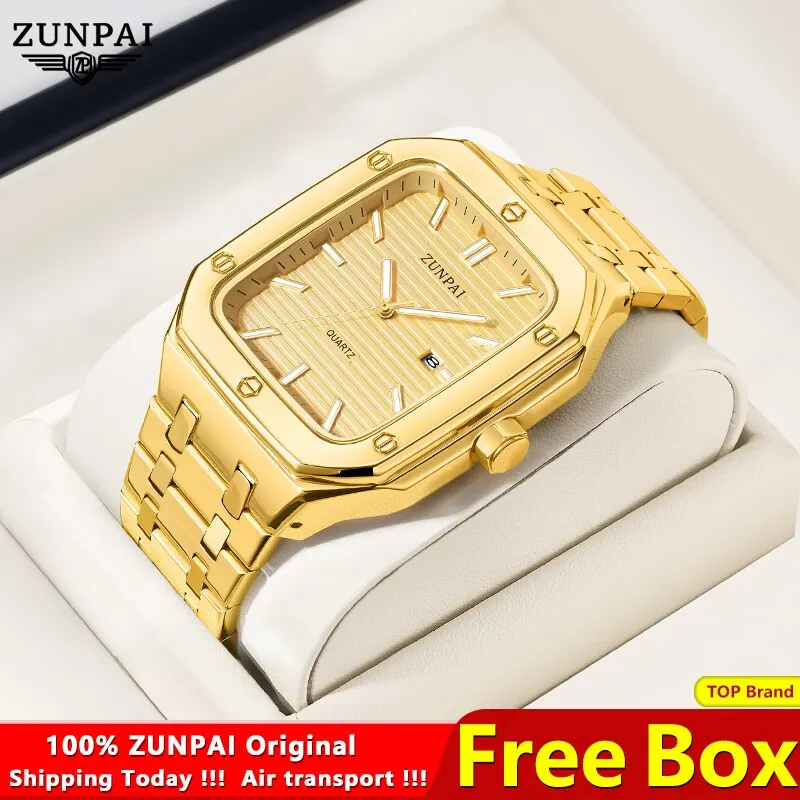 ZUNPAI-Original-Men-s-Watch-Waterproof-Stainless-Steel-Quartz-Luminous ...