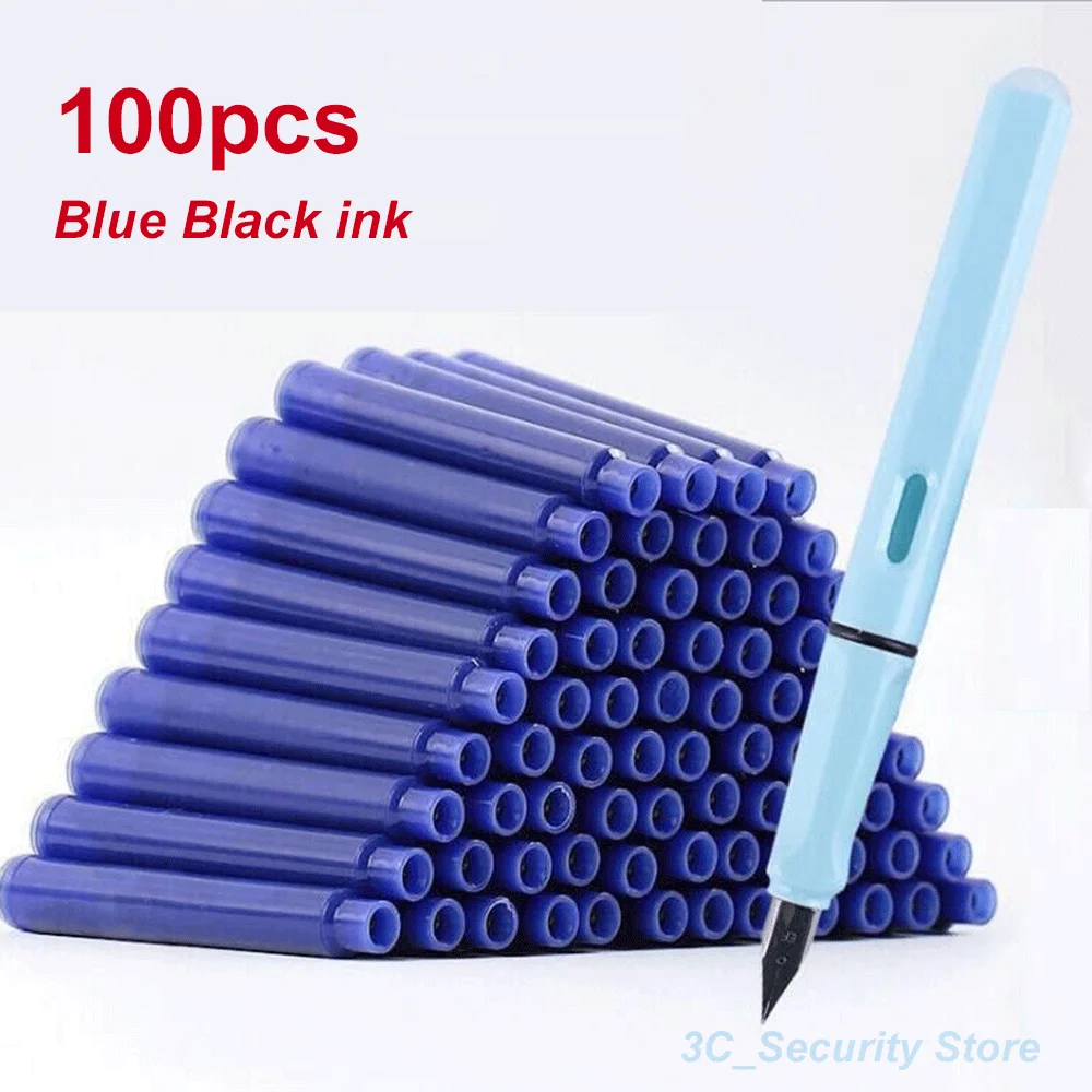 High-Quality-10-100pcs-Black-Universal-Fountain-Pen-Ink-Cartridges-Pen ...