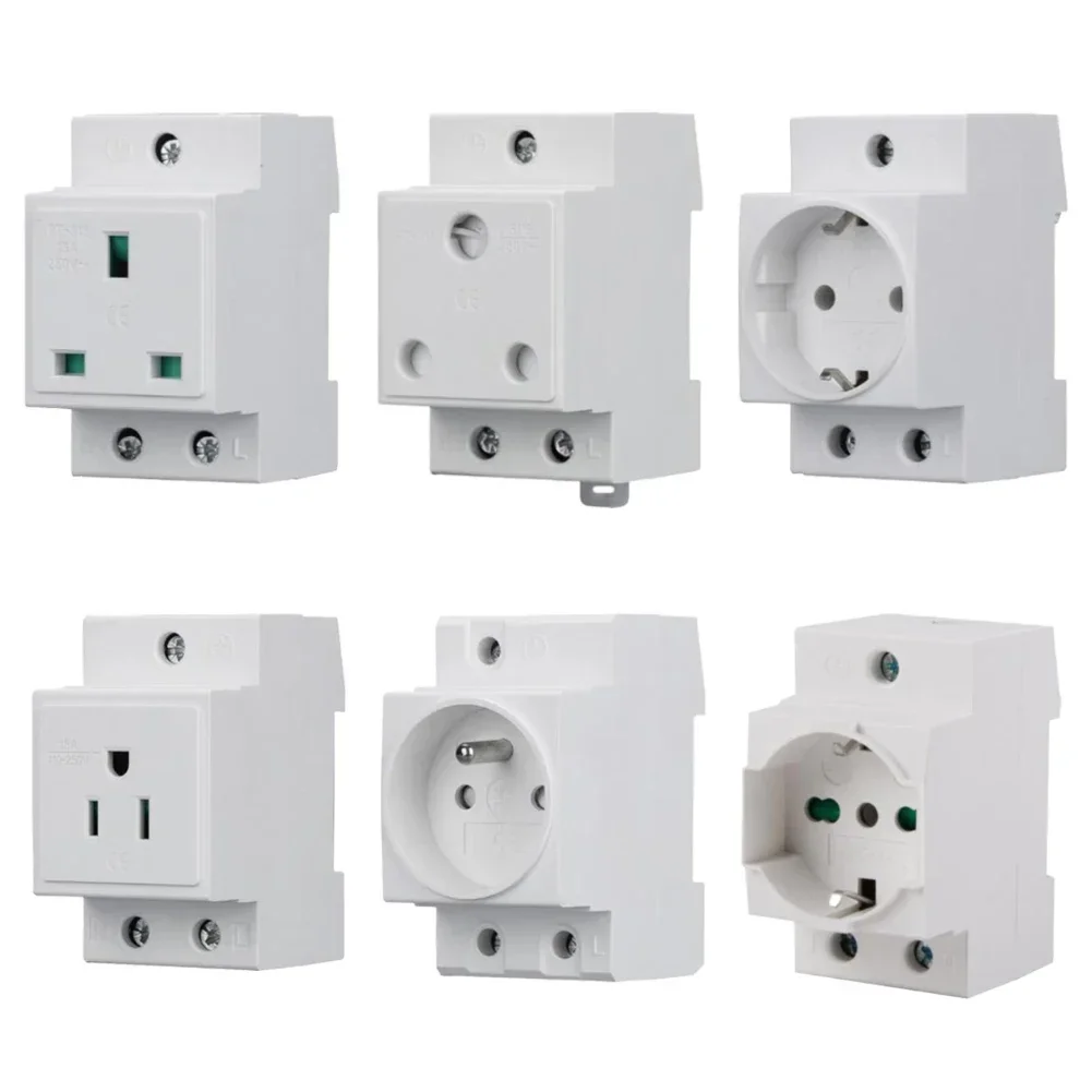 Socket-DIN-Rail-Socket-Built-In-Protective-Contact-Earthing-Contact ...