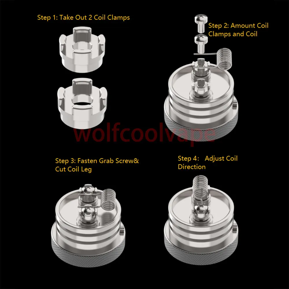 wolfcoolvape Coil Clamp vape 316 Stainless steel for Flash e-Vapor Fev ...
