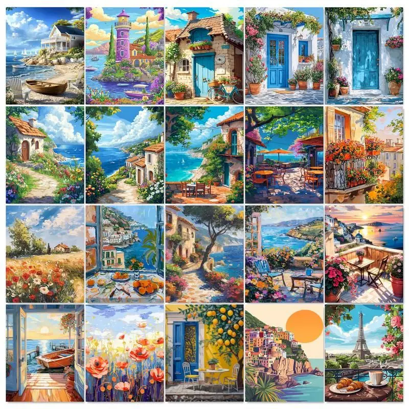 GATYZTORY Diy Painting By Numbers Acrylic Paint Picture With Numbers ...