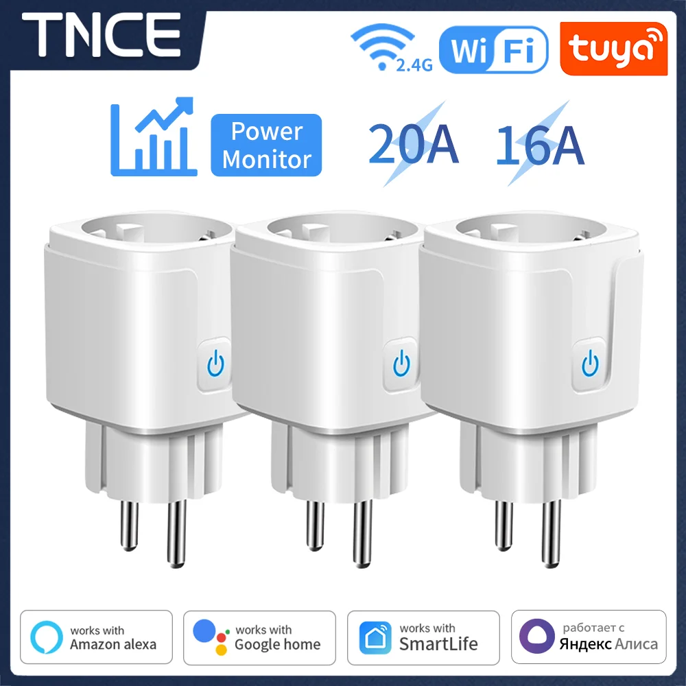 TNCE-TUYA-Smart-Plug-WiFiSocket-EU-16A-20A-With-Power-Monitor-Timing ...