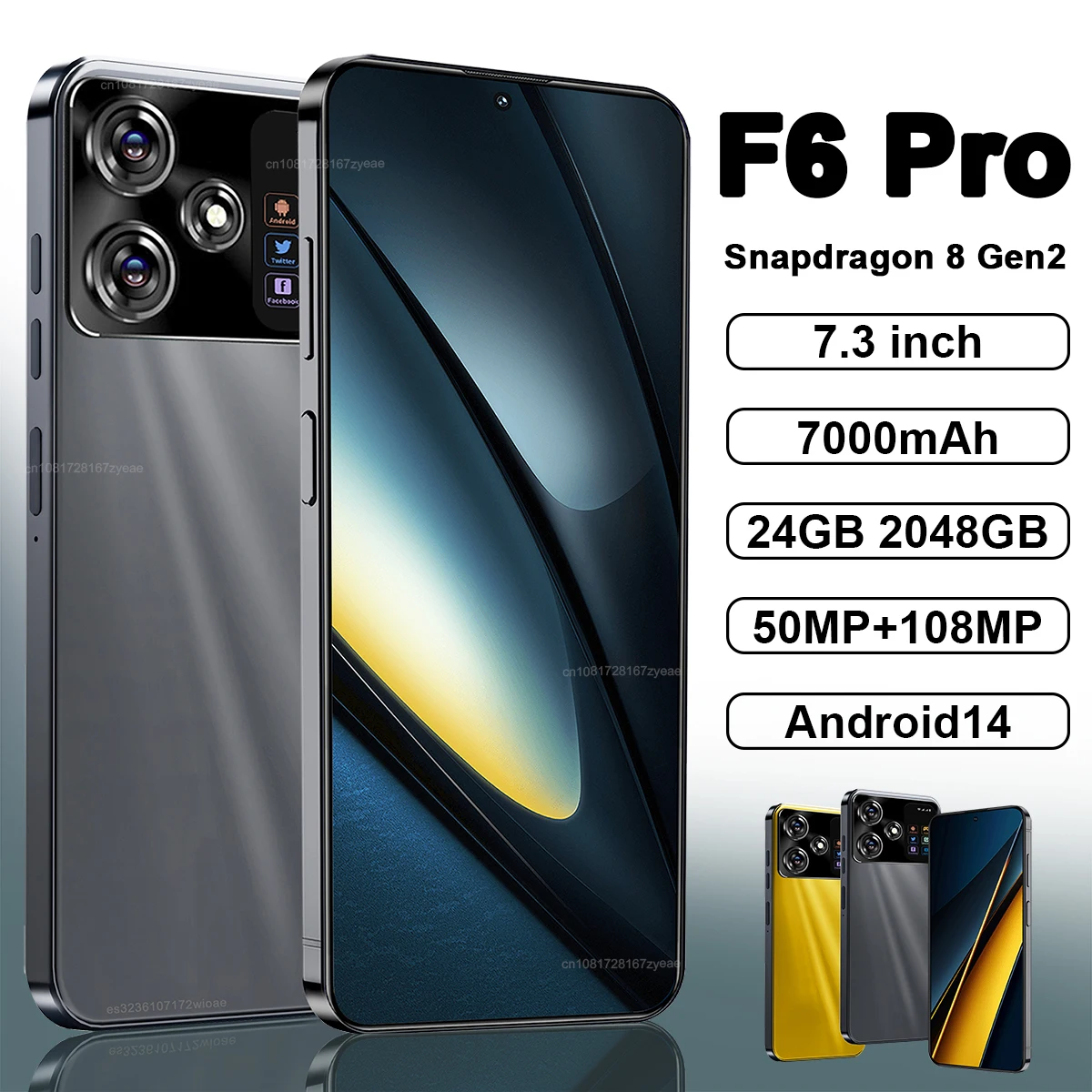 Original-F6-Pro-Smartphone-7-3inch-Global-Version-16G-1TB-Snapdragon-8 ...