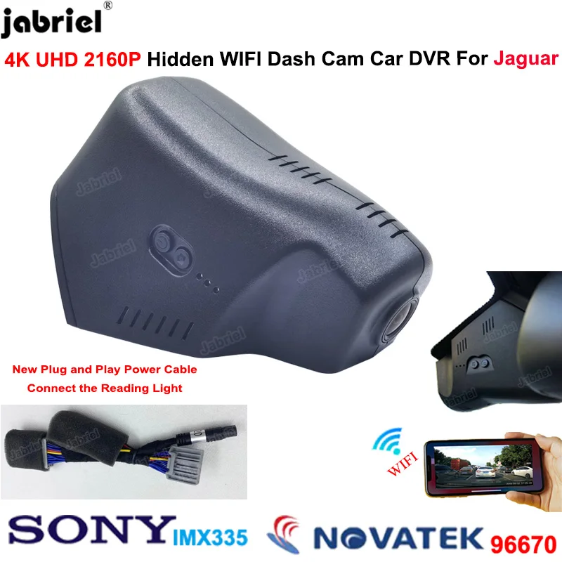 New 4k 2160p Wifi Car Dvr Dash Cam Cameras For Jaguar Xe Xel Xf Xfl ...