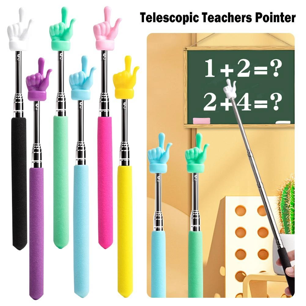 Retractable Teacher Pointer Finger Design StainlessSteel Telescopic ...