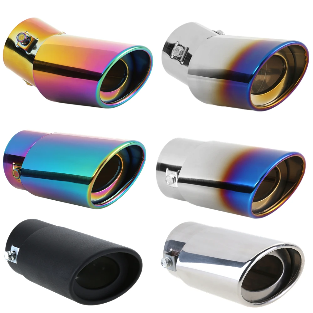 Interface-63mm-Single-Outlet-Universal-Car-Exhaust-Tip-Stainless-Steel ...