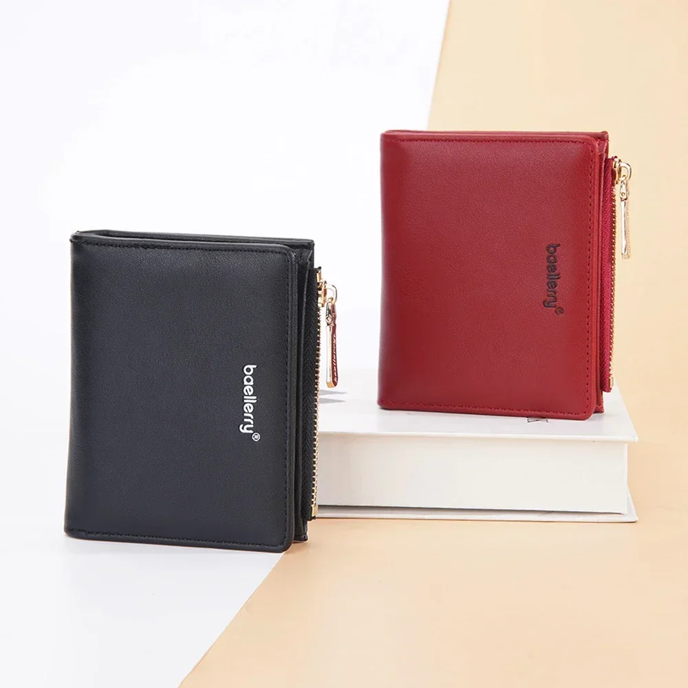 Women-s-Small-Wallet-Bifold-Ultra-Thin-Zipper-Coin-Wallet-Short-Card ...