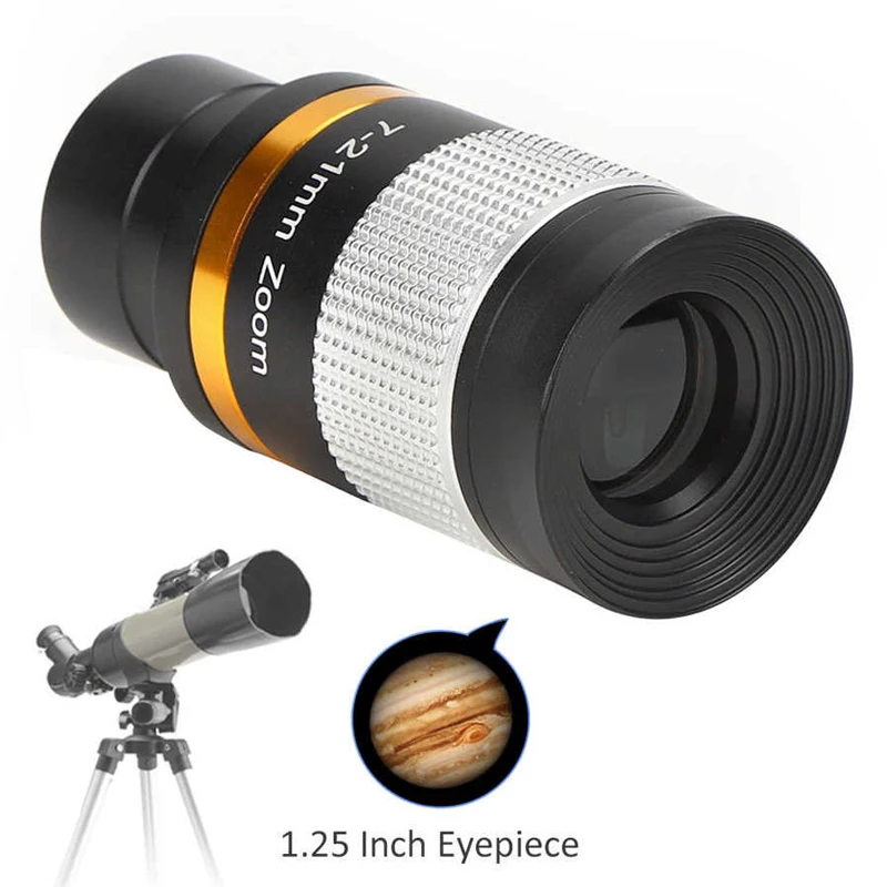 Astronomical Telescope Magnification Eyepiece Professional 7-21mm and 8-24mm Continuous Zoom ...