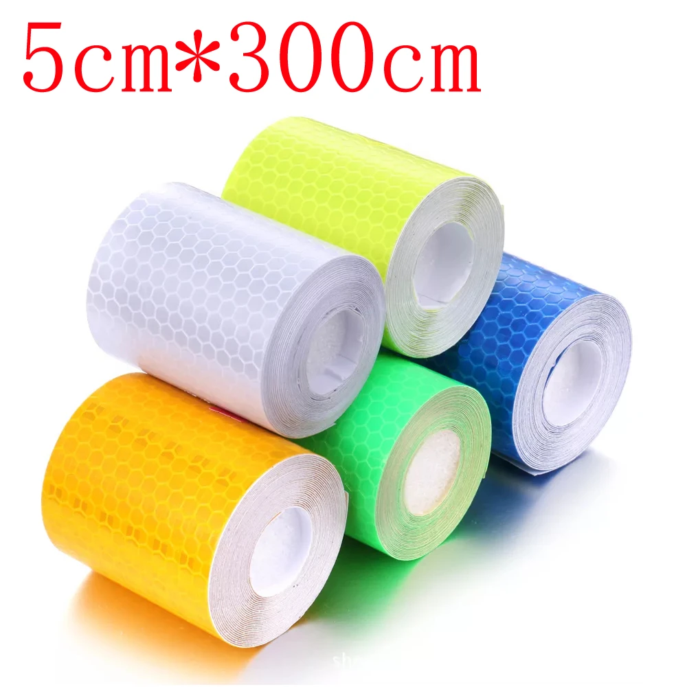 5cm*300cm Car Reflective Tape Decoration Safety Warning Car Sticker ...