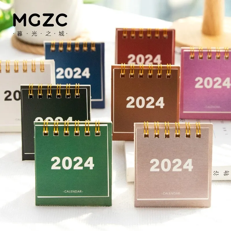 8-Different-Colors-Mini-Desk-Calendar-2024-Small-Desktop-Calendar-Mini ...
