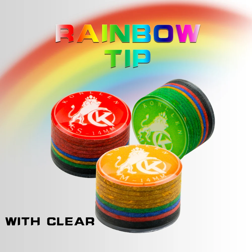 KONLLEN-Cue-Tips-Rainbow-Tips-11-14mm-9-Multiple-Layers-Snooker ...