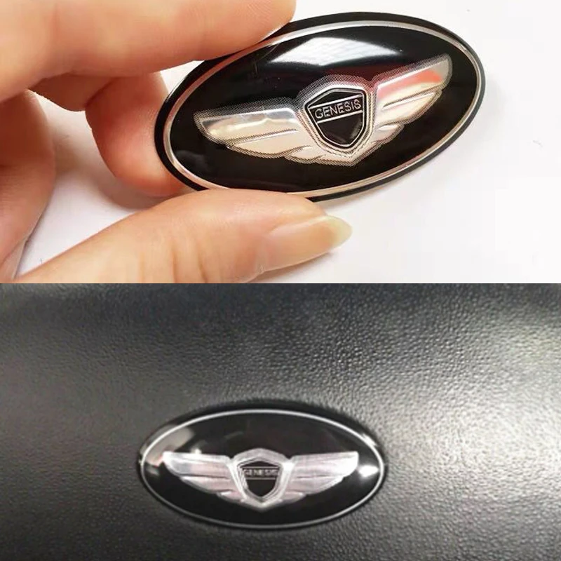 Alloy-Car-Steering-Wheel-Wheel-Center-Logo-Emblem-Sticker-for-GENESIS ...