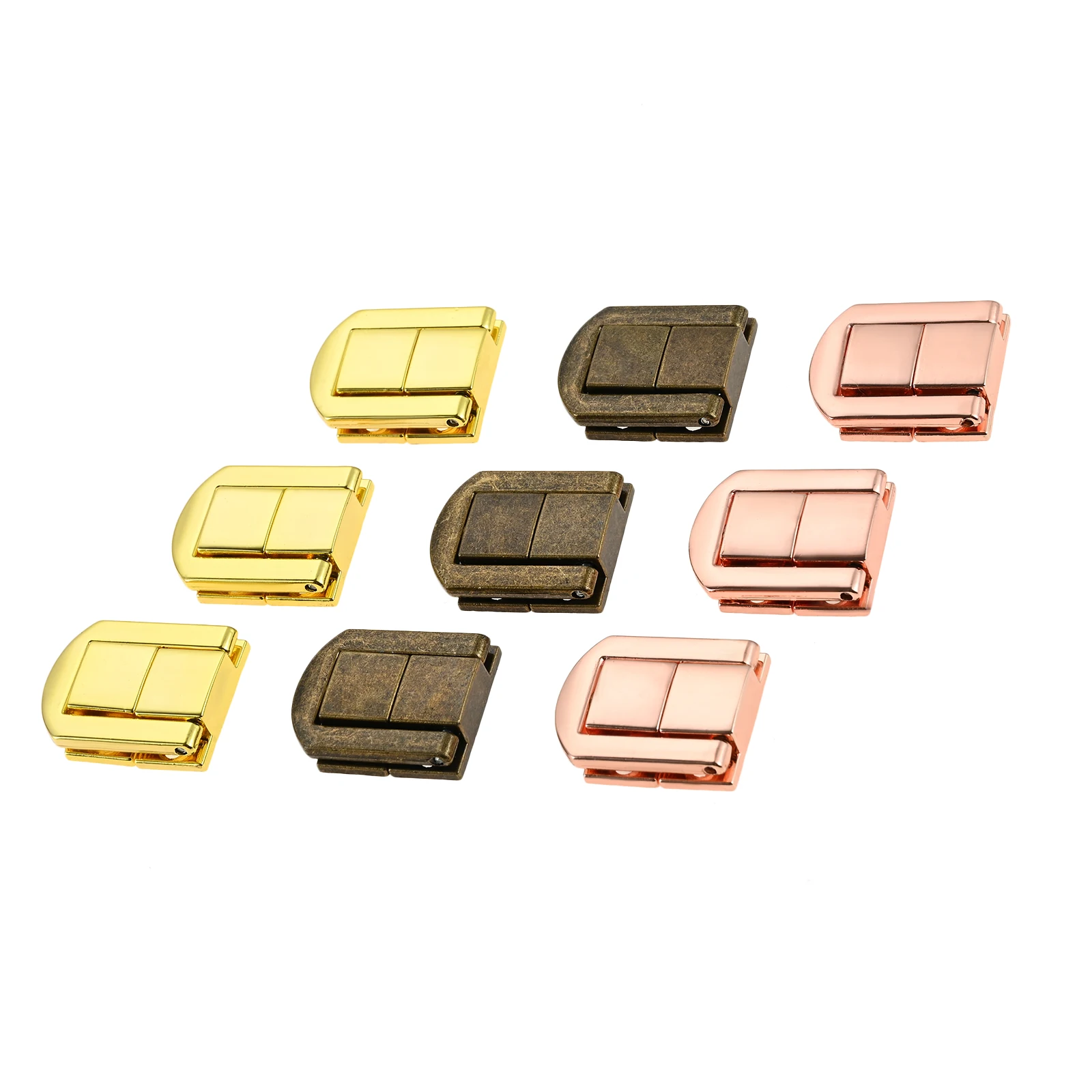 6Pcs Antique Bronze/Gold Toggle Catch Lock Alloy Hasp Lock Latch Clasp ...