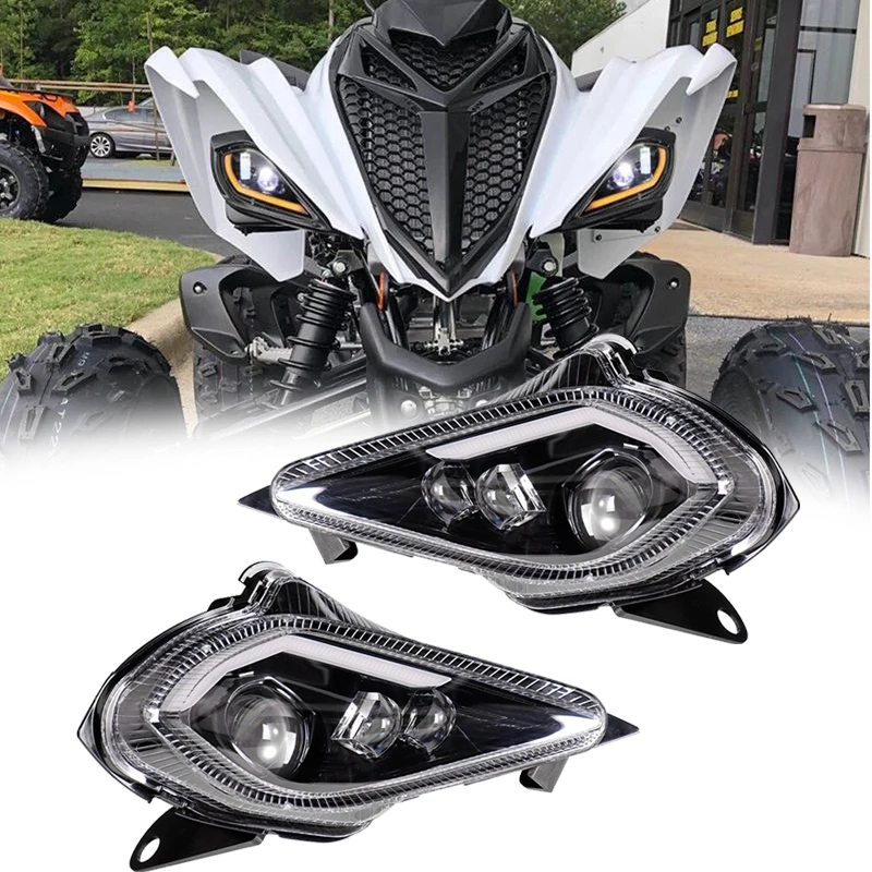 ATV-Front-LED-Headlight-DRL-For-YAMAHA-RAPTOR-700-2006-2021-H4-Headlamp ...