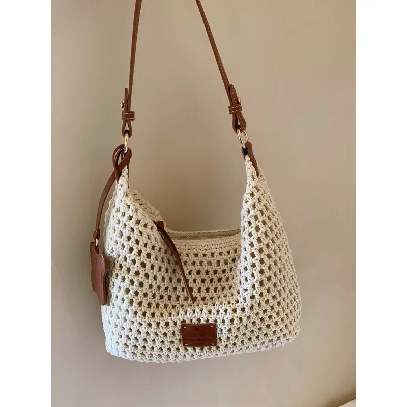 Chio2nd Summer Lazy Beach Woven Tote Bag Women's Crossbody Shoulder Bag ...