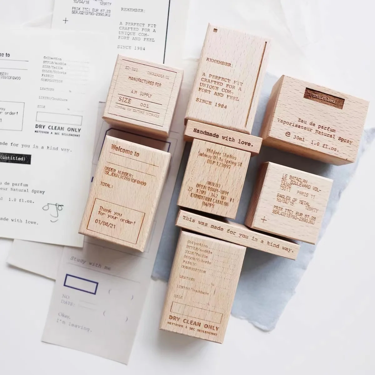 Vintage English Tickets Wooden Rubber Stamp for DIY Scrapbooking Photo ...