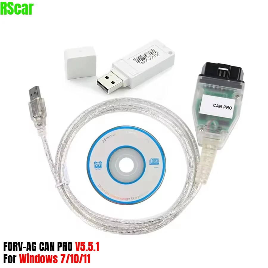 FOVAG CAN PRO 2020 V5.5.1 With Dongle with FTDI FT245RL Chip VCP OBD2 ...