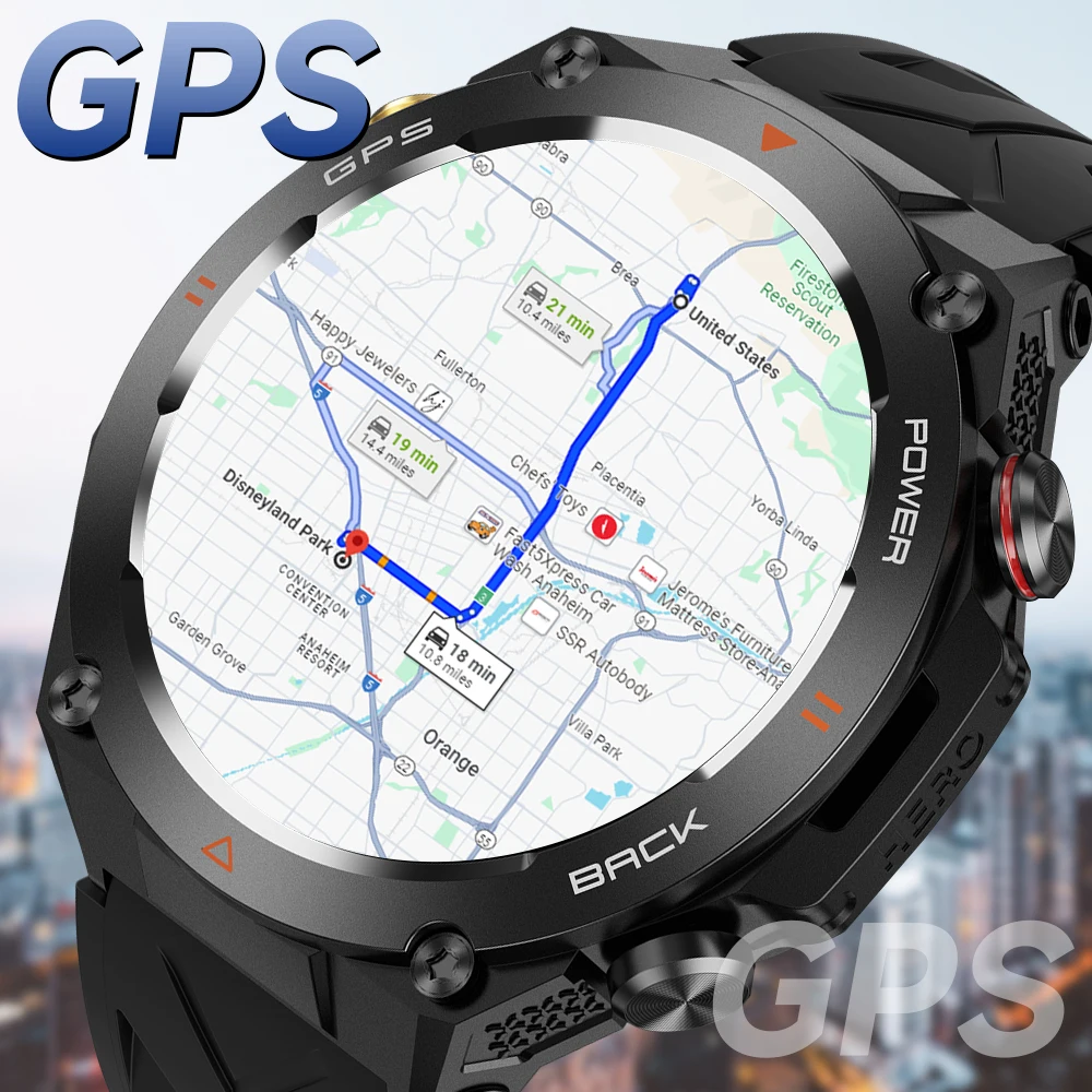 KC82-Smart-Watch-GPS-Tracking-Outdoor-Sports-Compass-AI-Voice-Bluetooth ...