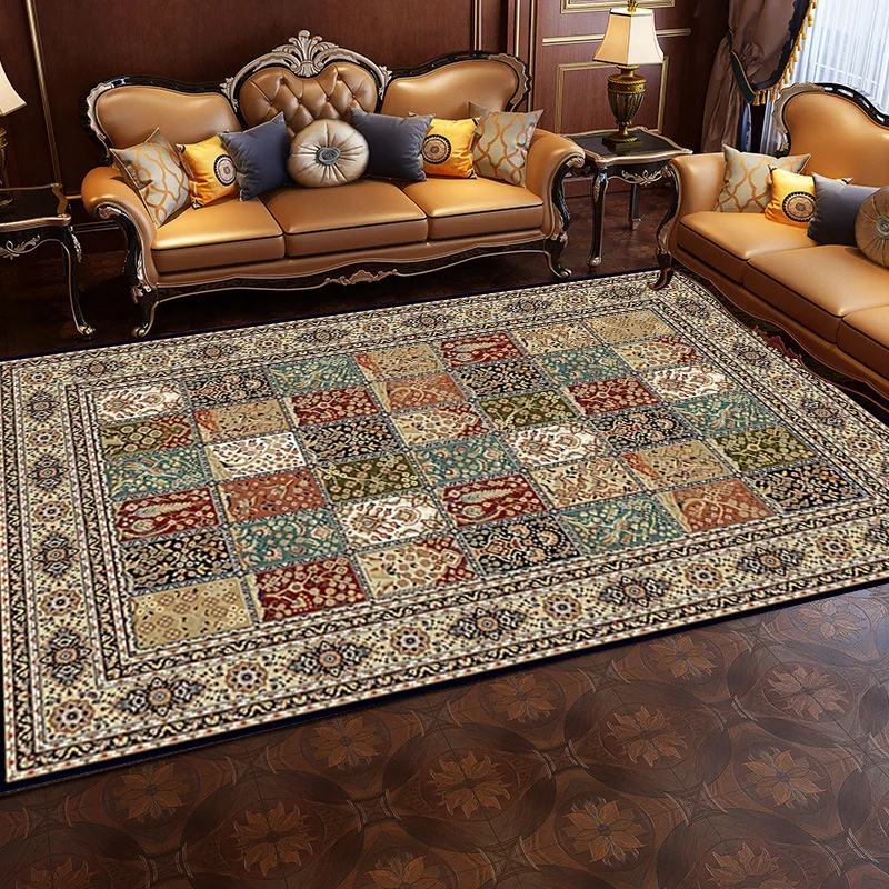 Retro Persian living room carpet ethnic style sofa coffee table carpet ...