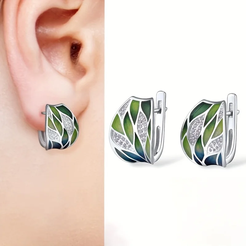 Personalized Creative Mori Inlaid Zirconia Earrings Suitable for Women ...