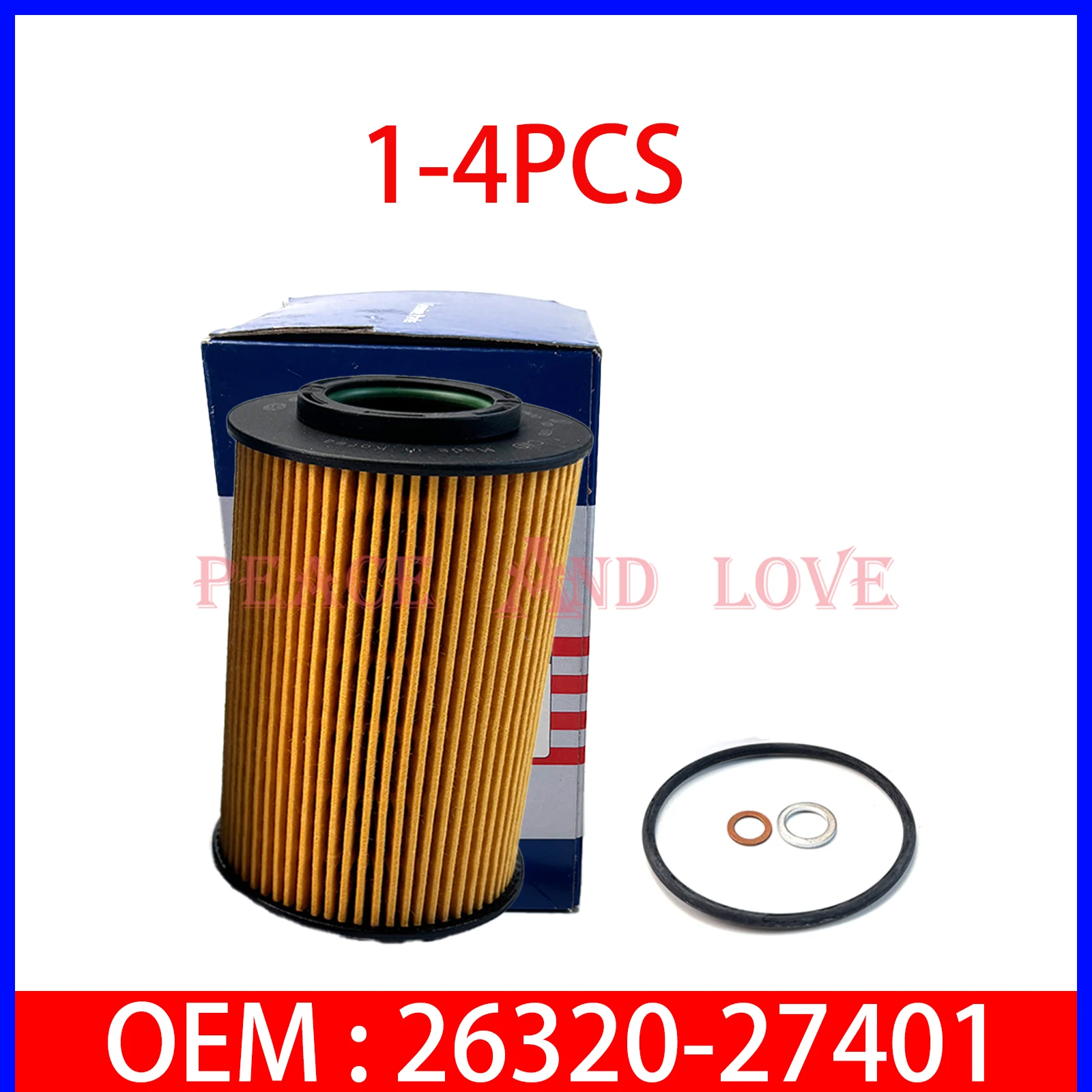 1-4PCS 26320-27401 Oil Filter For KIA SPORTAGE II 2.0 2004- CEE'D SW ...