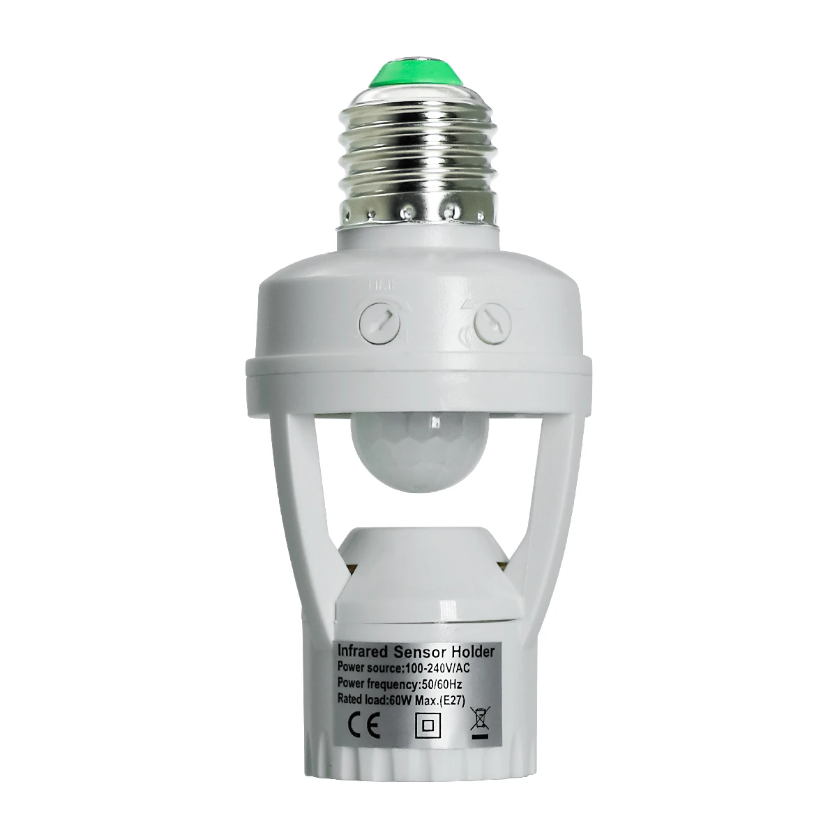 E27 PIR Motion Sensor Light holder 110-240V Detector Base Lamp Switch ...