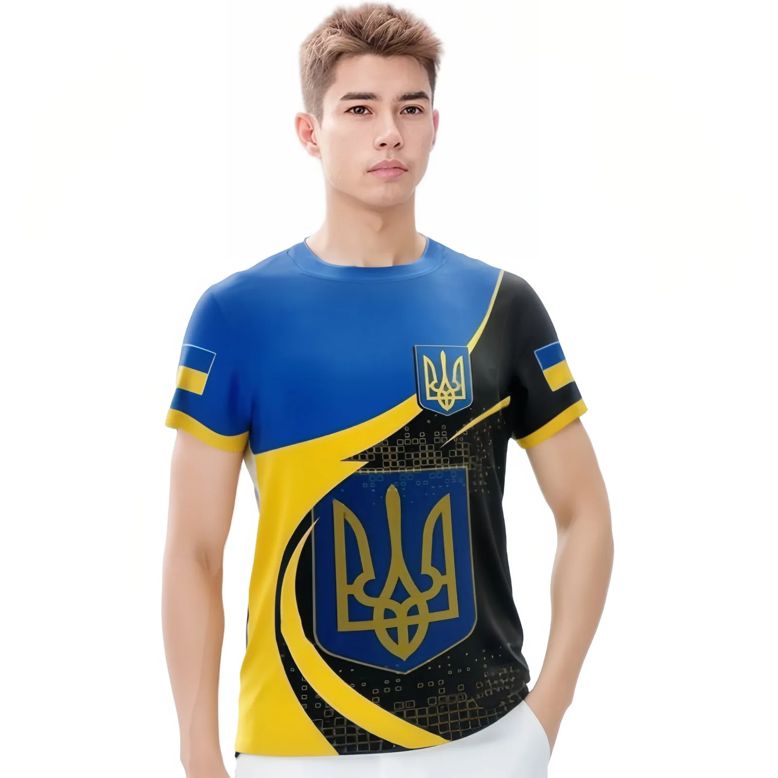 Ukraine-Men-s-T-Shirts-Ukrainian-Flag-Shirt-3D-Printed-O-Neck-Oversized ...