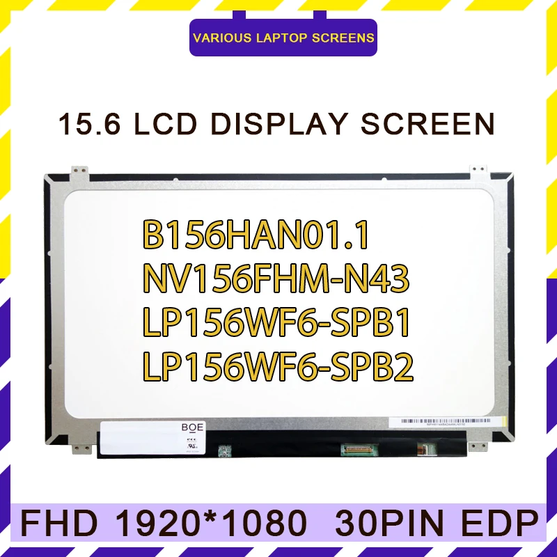 Panel-de-matriz-de-pantalla-LED-para-port-til-NV156FHM-N43-LP156WF6 ...