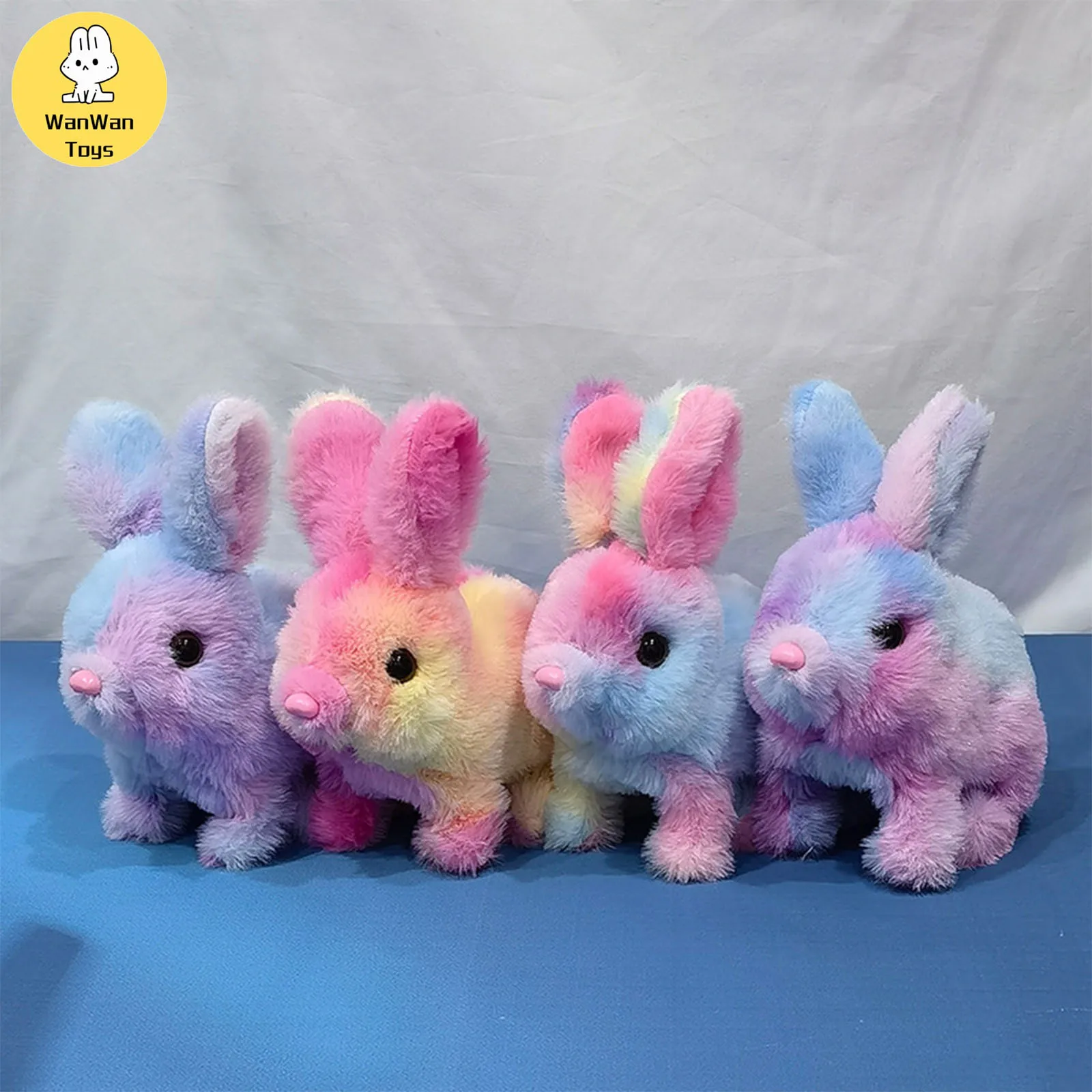 Simulation-Soft-Fur-Color-Starry-Sky-Color-Electric-Cute-Bunny-Children ...