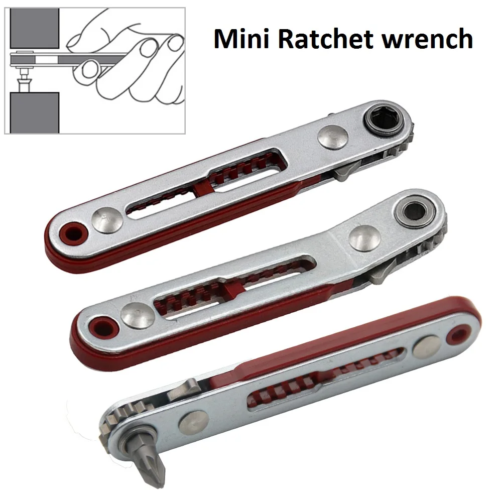 1pc-Mini-Ratchet-Wrench-1-4-6-35mm-Hexagon-Torx-Bidirectional-Control ...