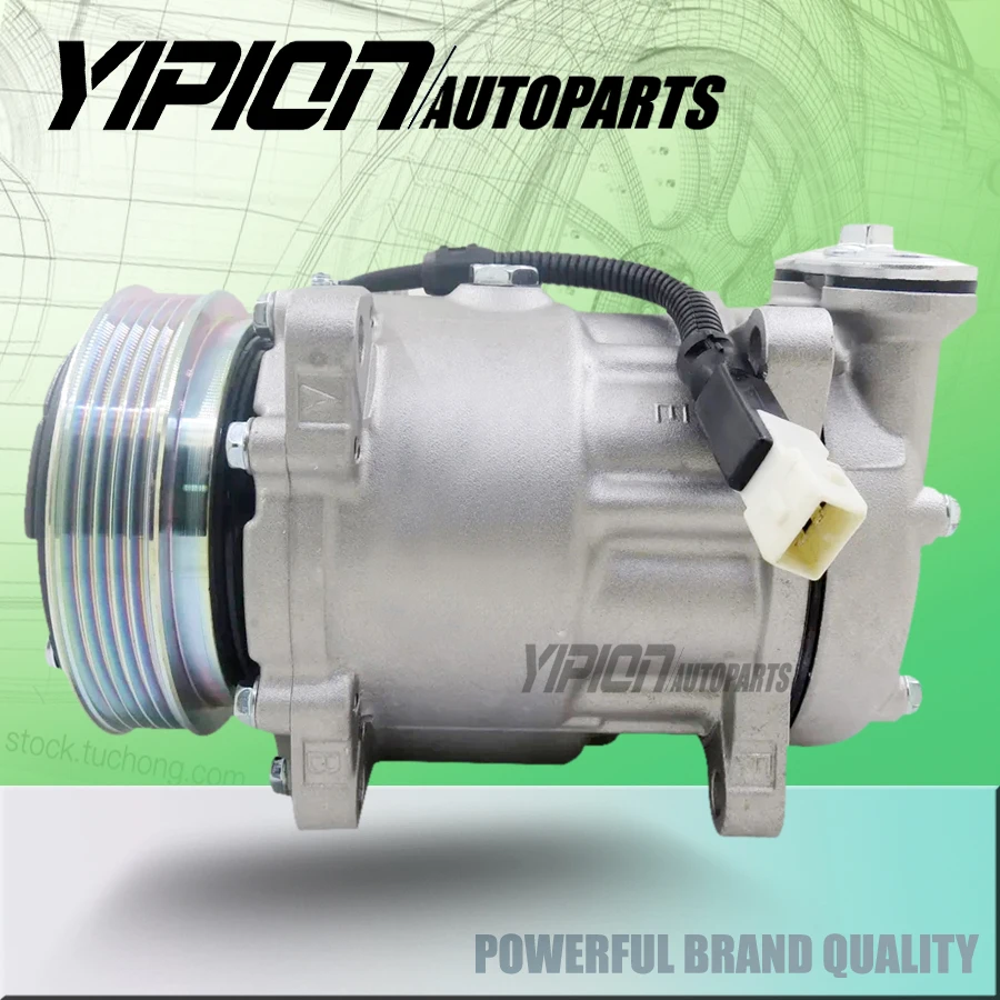 SD7V12-AC-Air-Conditioning-Compressor-for-Peugeot-306-106-206-Partner ...