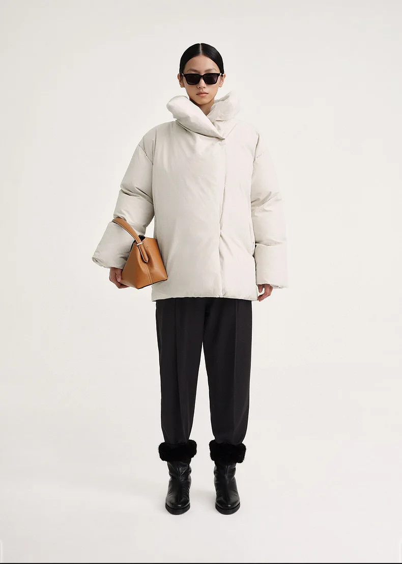 Totem-Winter-Women-Jacket-Down-Coat-Cotton-Polyamide-Full-Sleeves-Turn ...