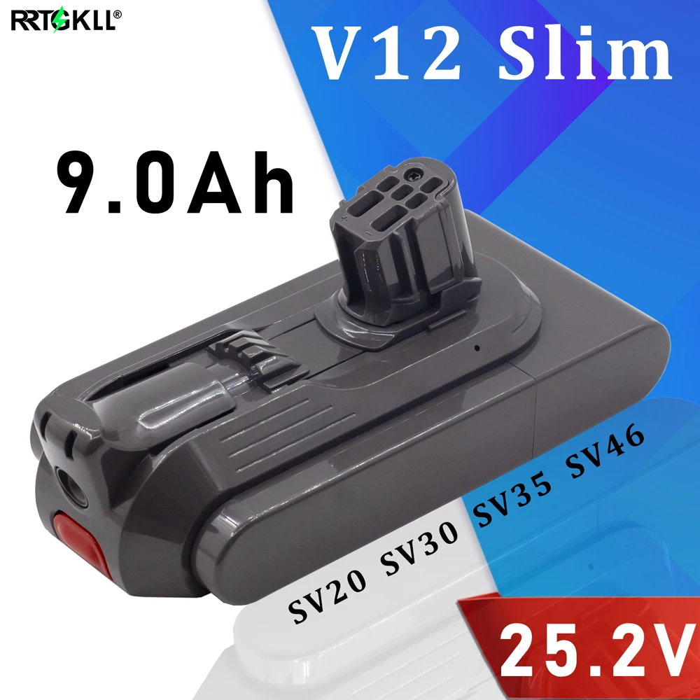 18650 Original Brand New Battery 25.2V 9.0Ah for Dyson V12 Slim 9000mAh ...