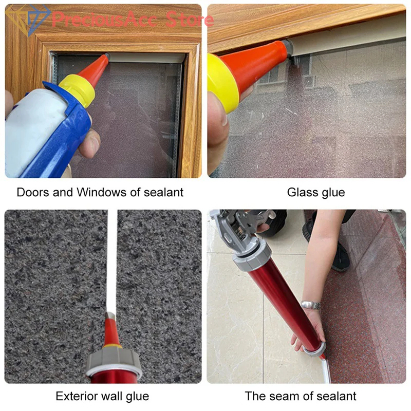 22PCS-Stainless-Steel-Caulk-Nozzle-Applicator-Caulking-Finisher-Glue ...