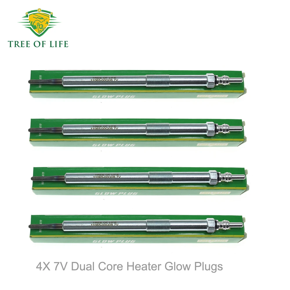 4X Glow Plugs 7V For Nissan Navara NP300 D40 NV400 Qashqai I J10 X ...