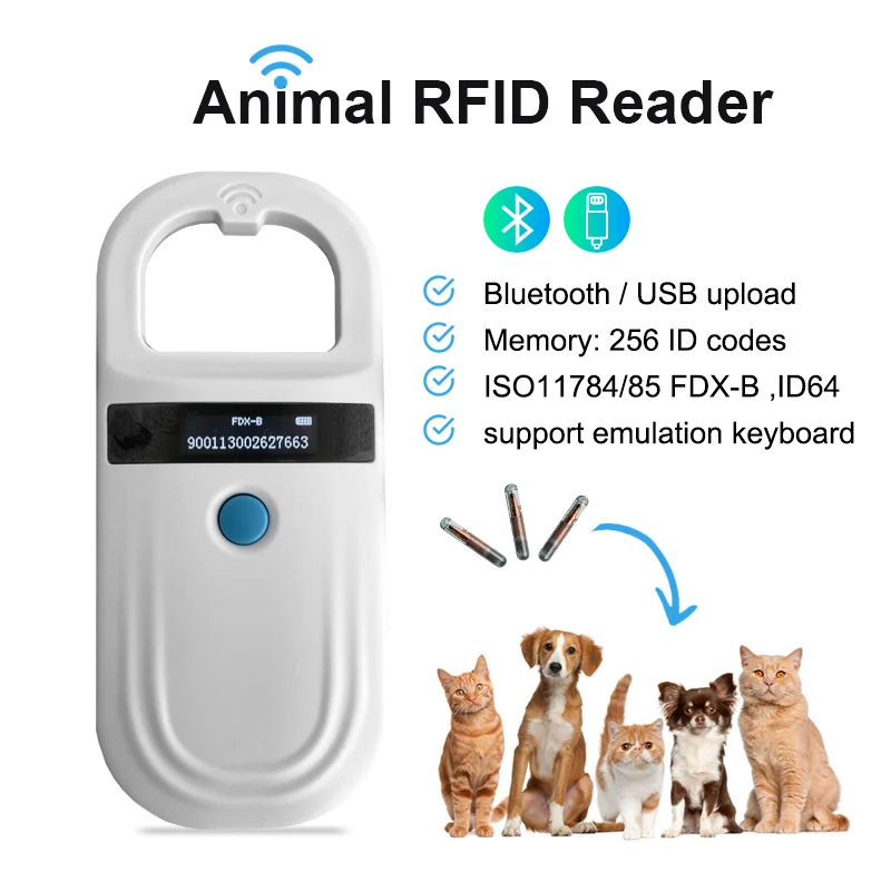 Faread-BT-ISO11784-FDX-B-pet-ID-Animal-chip-reader-USB-RFID-handheld ...